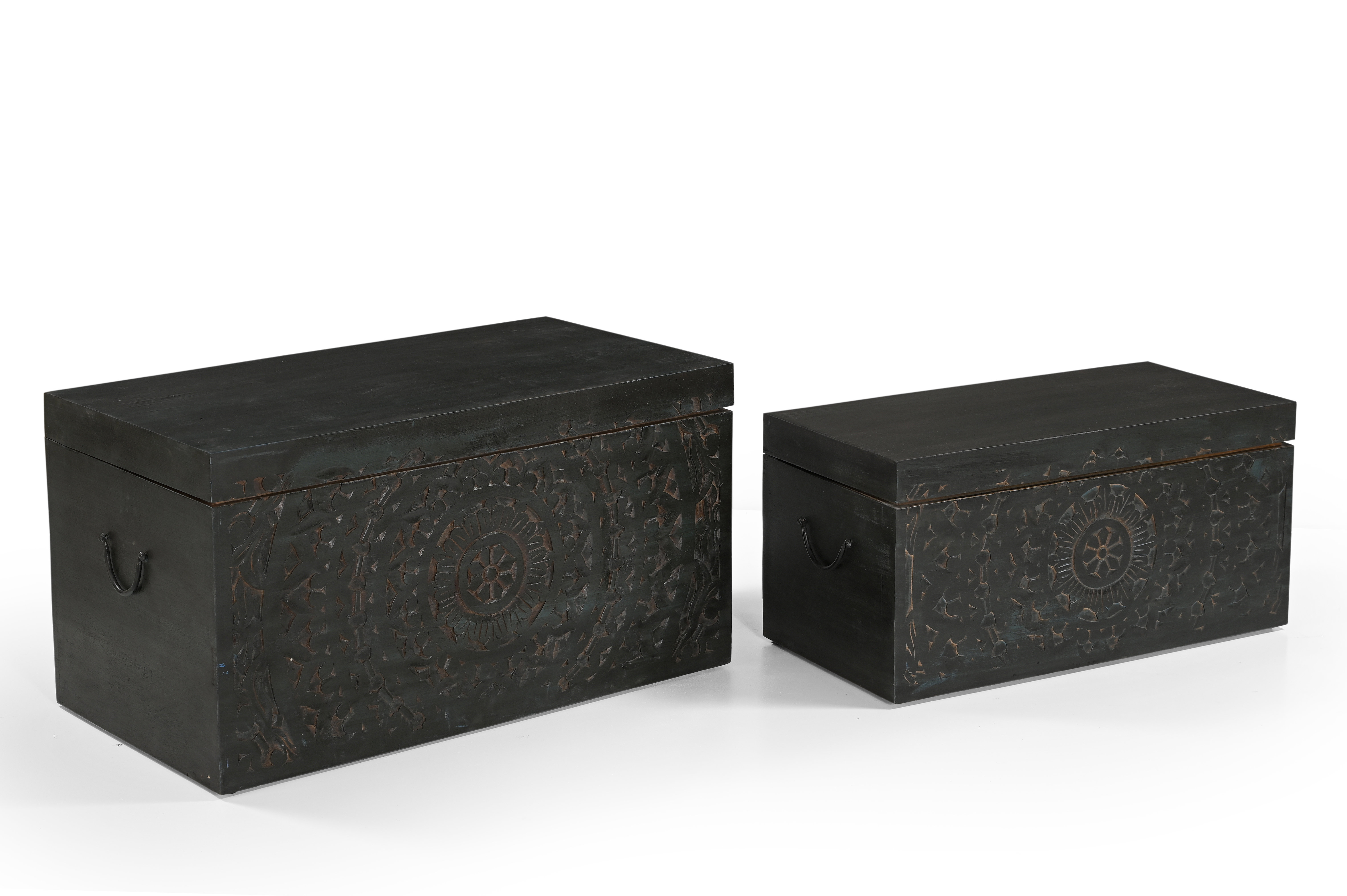 Hokku Designs Lowell AR Valencia Handcarved Solid Wood Storage Trunk ...