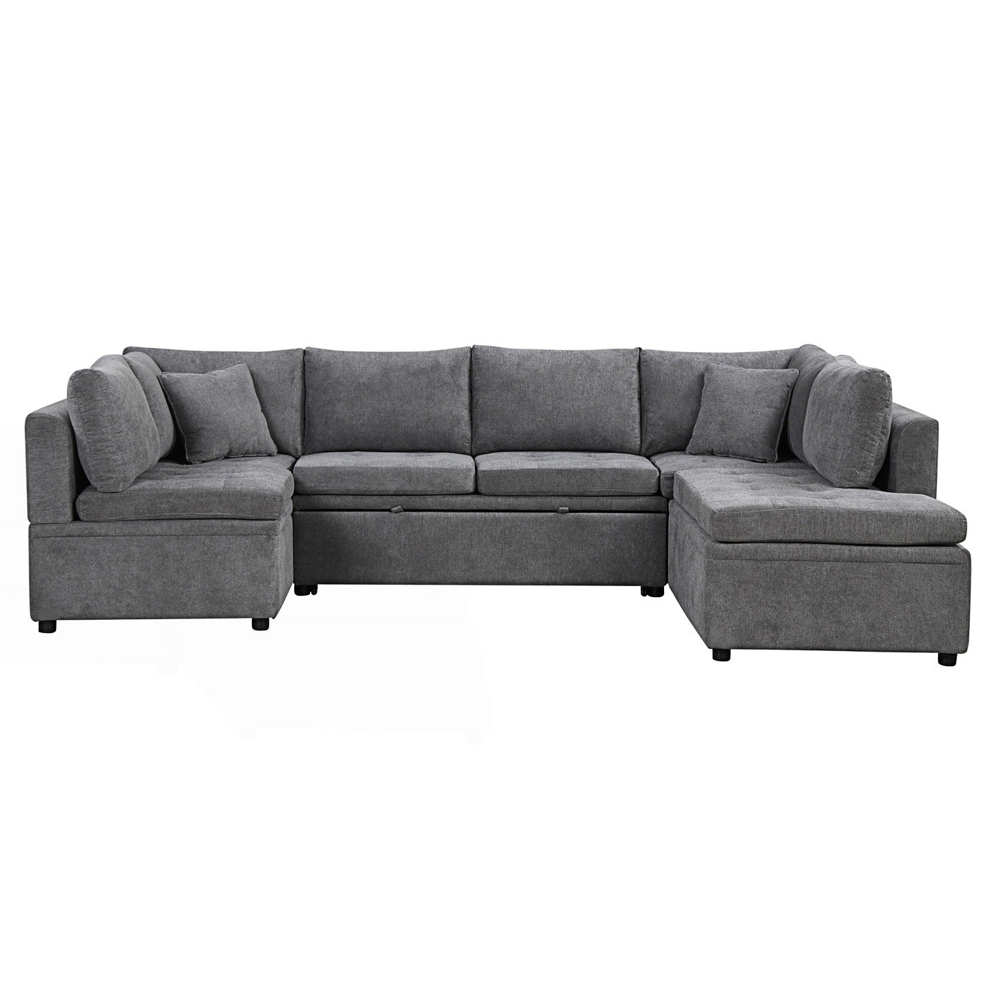 Latitude Run® Oversized Sectional Sofa, U-Shaped Sofa Couch, Pull-Out ...
