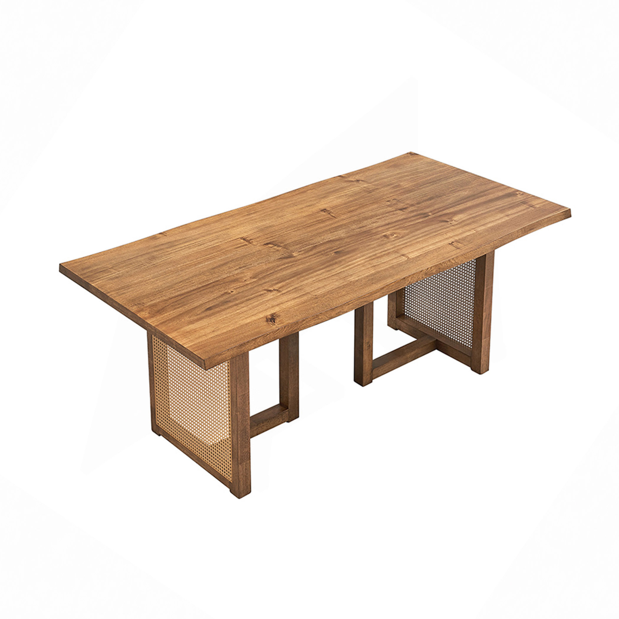 Ivy Bronx 86.61" Oversize Rectangular Waves Dining Table,Wooden Dining ...
