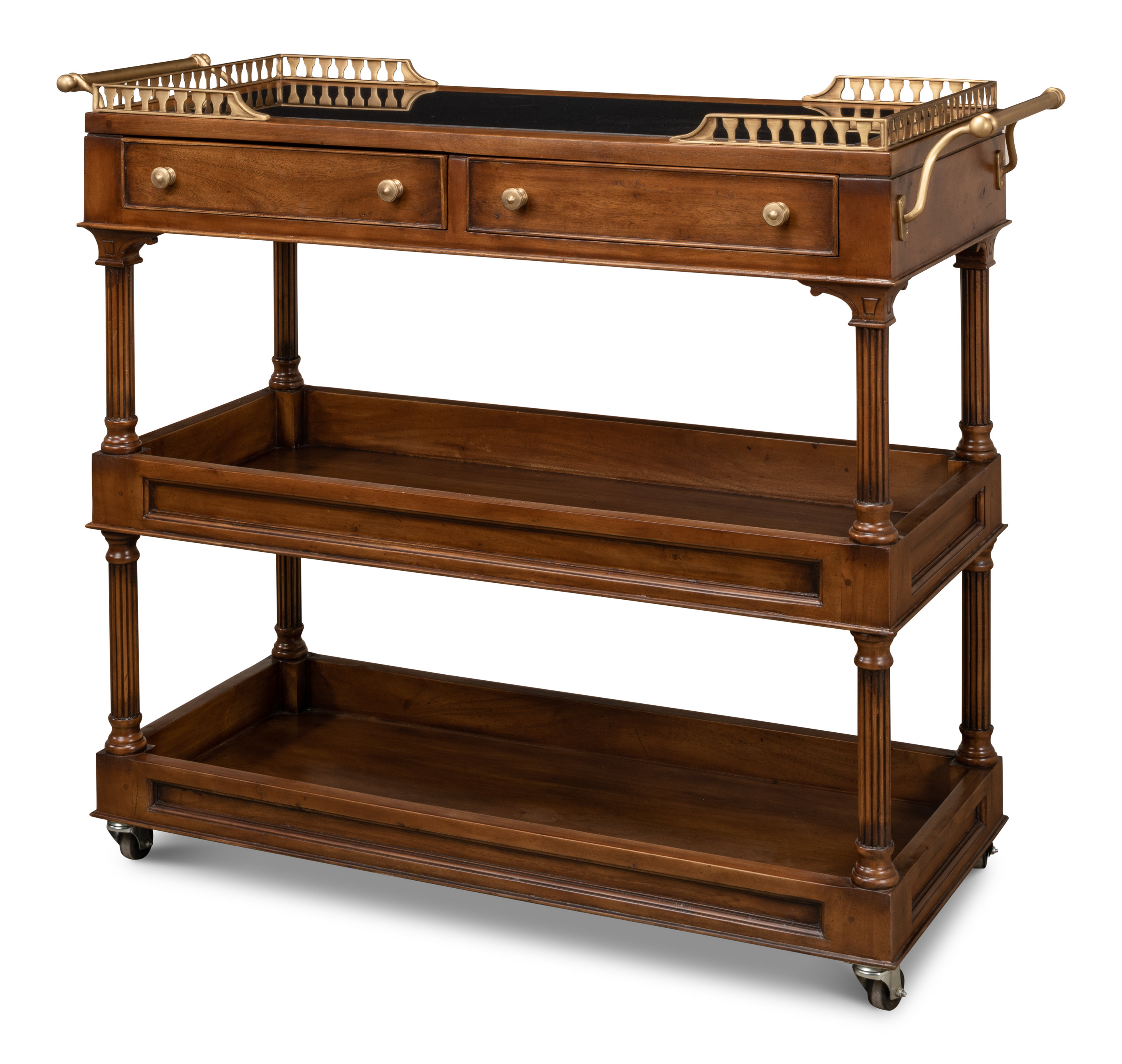 Sarreid Ltd Capital Serving Cart Fruitwood Finish | Wayfair