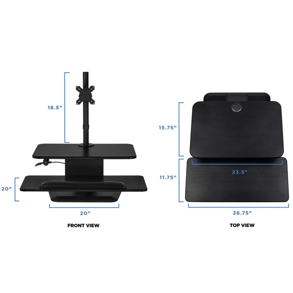 Mount-It! Height Adjustable Standing Desk Converter with Monitor Mount ...