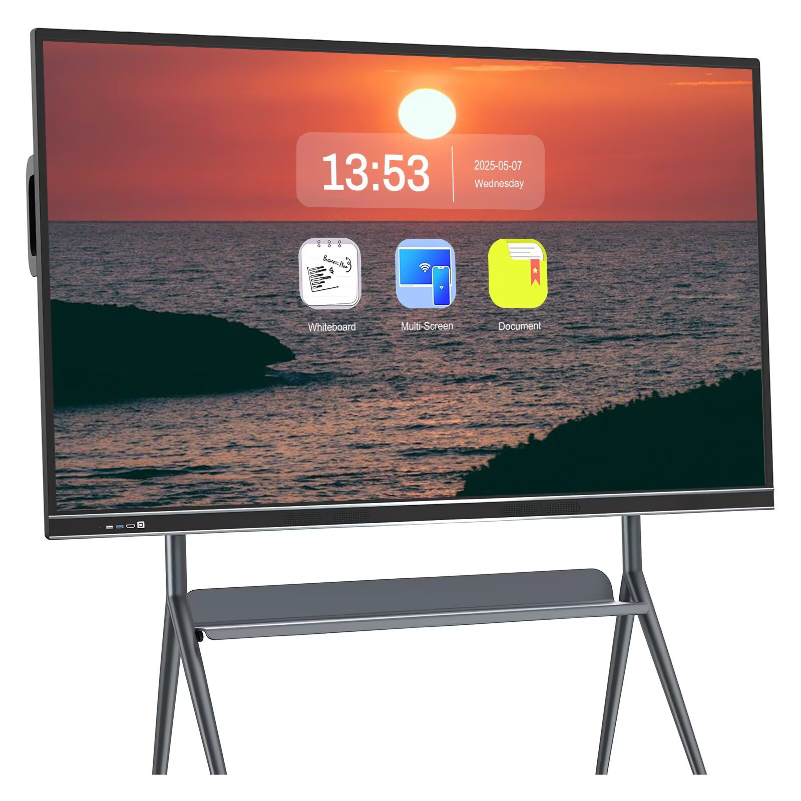 JYXCN 75" Smart TVs Digital Electronic Whiteboard Dual OS Google Touch ...