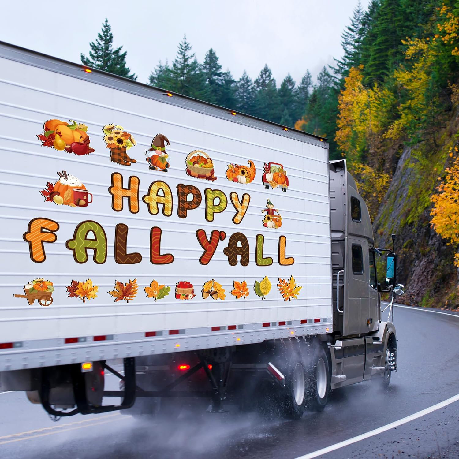 The Holiday Aisle® 30 Pcs Fall Garage Door Magnet Decoration Happy Fall ...