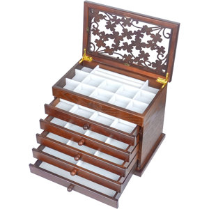 Lark Manor™ Wood Jewelry Box, Real Wooden Jewelry Holder Organizer Box ...