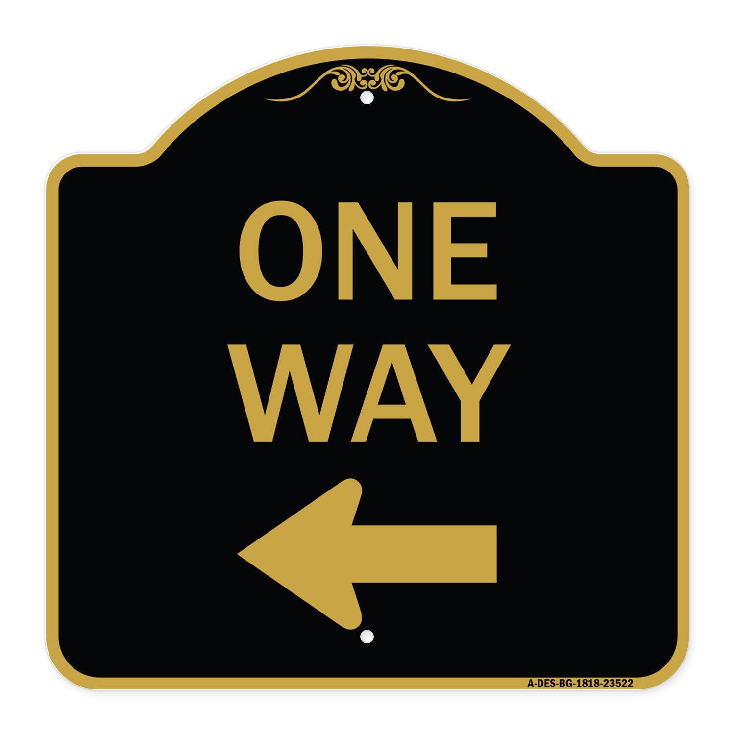 Signmission Designer Series Sign - One Way Sign (Left Arrow) | Green ...