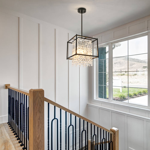 Mercer41 Maybrie 4 - Light Rectangle Pendant with Crystal Accents ...