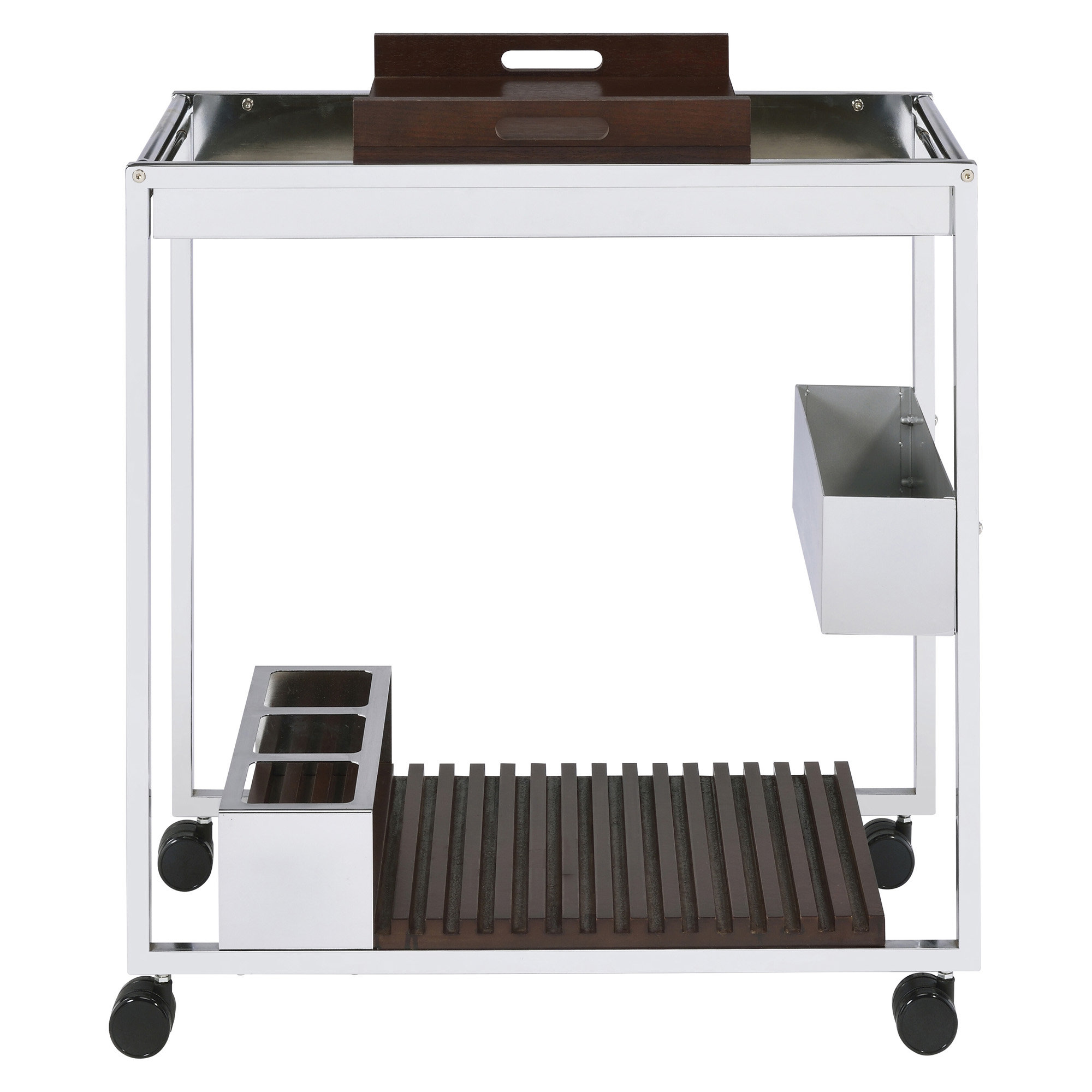 Latitude Run® Versatile And Stylish Serving Cart With Multiple Storage ...