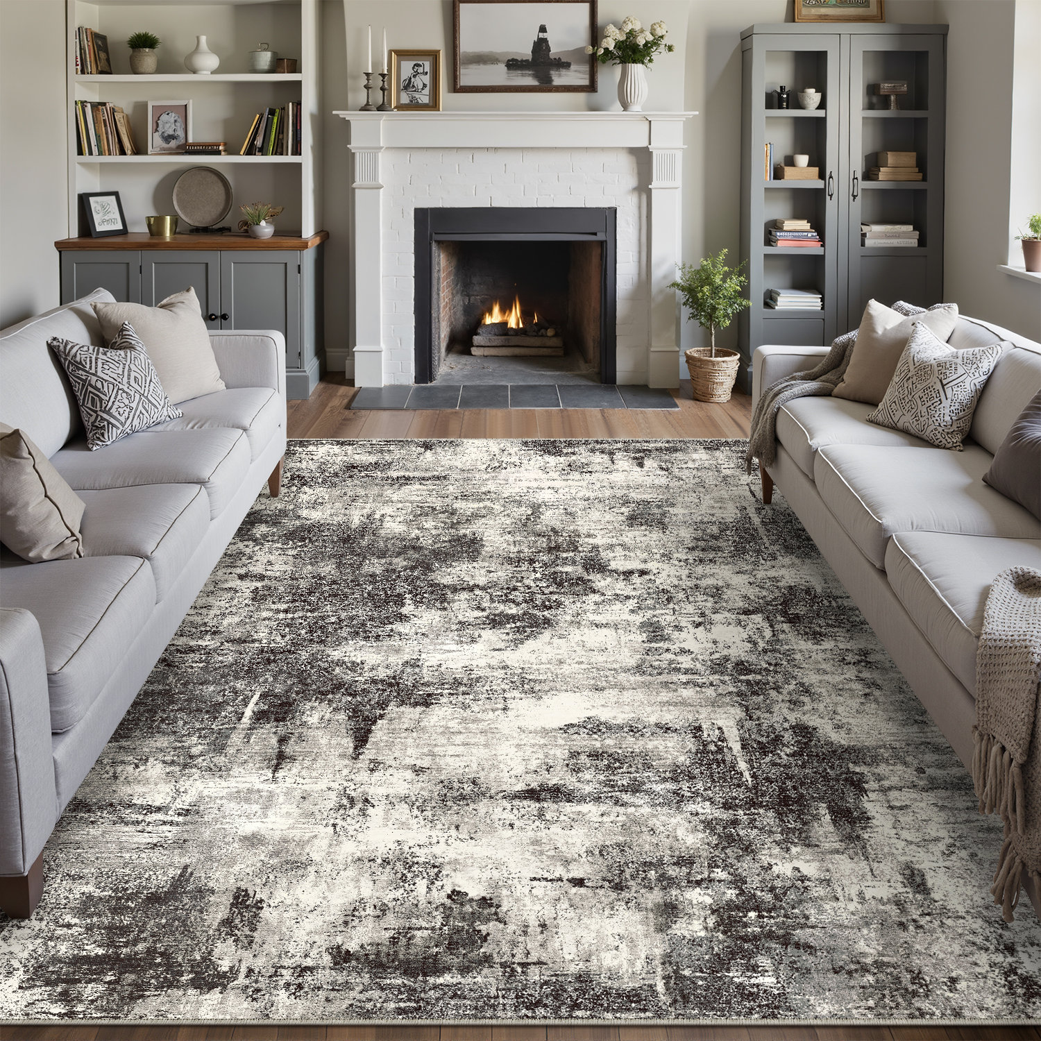 17 Stories Sarah Modern Machine Washable Area Rug & Reviews | Wayfair