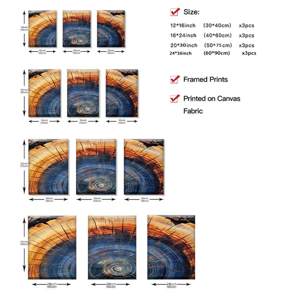 Millwood Pines Tree Ring Framed Wall Art, Abstract Colorful Tree Ring ...