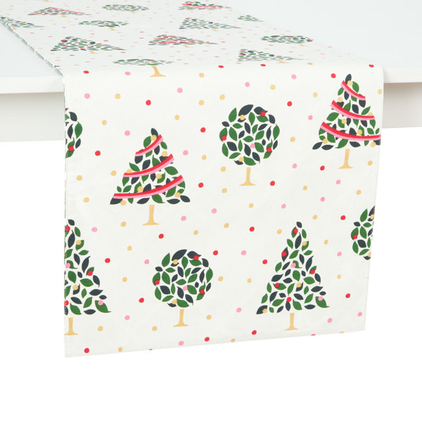 Kate Spade New York Confetti & Acrobat Plaid Reversible Holiday Table ...