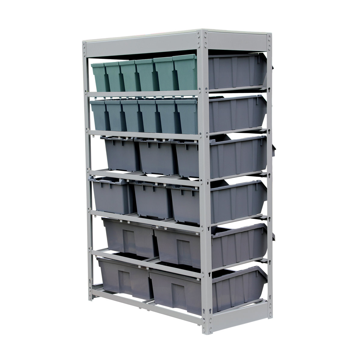 Rebrilliant Jonnisha 33 W x 15 D x 48 H Garage Storage Bin Rack System ...