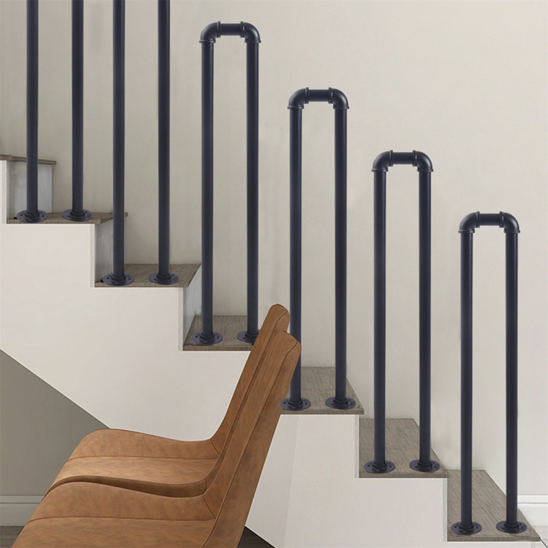 FRONG Industrial U-Shaped Stair Handrail & Reviews | Wayfair