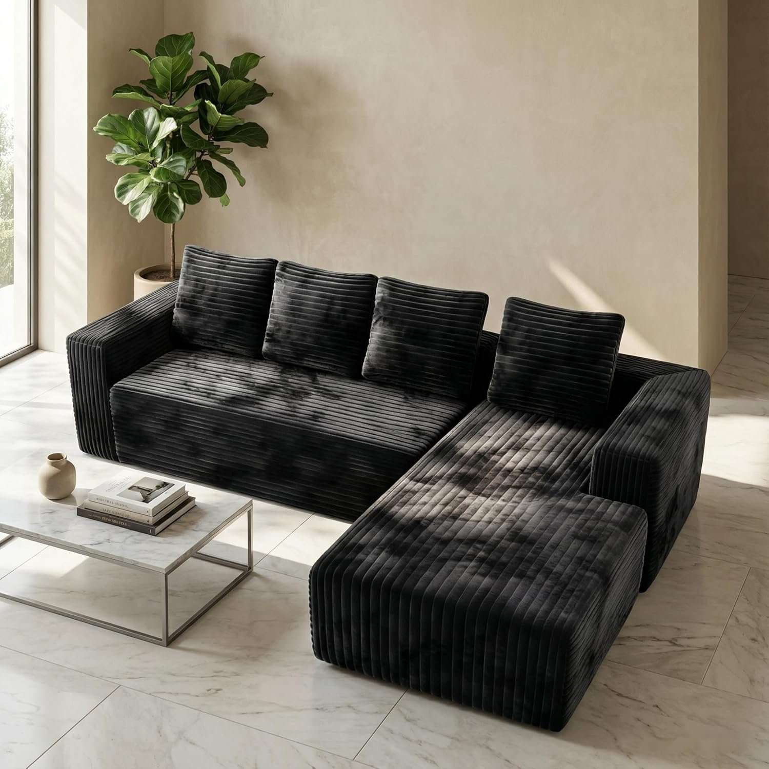 Ebern Designs 104 Inch Cloud Sectional Couches,cloud Sectional Sofa ...