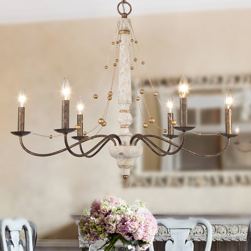 One Allium Way® Gravitt 6 - Light Candle Style Traditional Chandelier ...