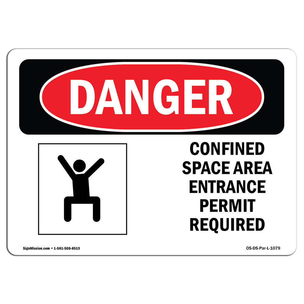 SignMission Confined Space Area Entrance Permit Required Sign - Wayfair ...