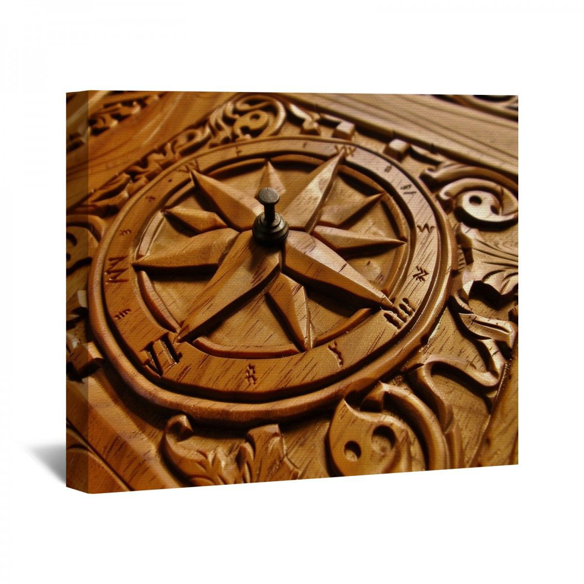 Red Barrel Studio Compass Canvas Wrap - Art sculpture Wall Decor ...