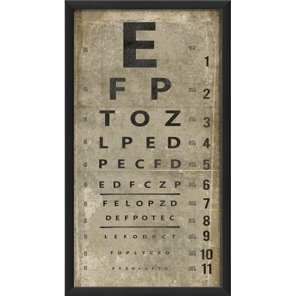 Williston Forge Eye Chart by The Artwork Factory - Picture Frame ...