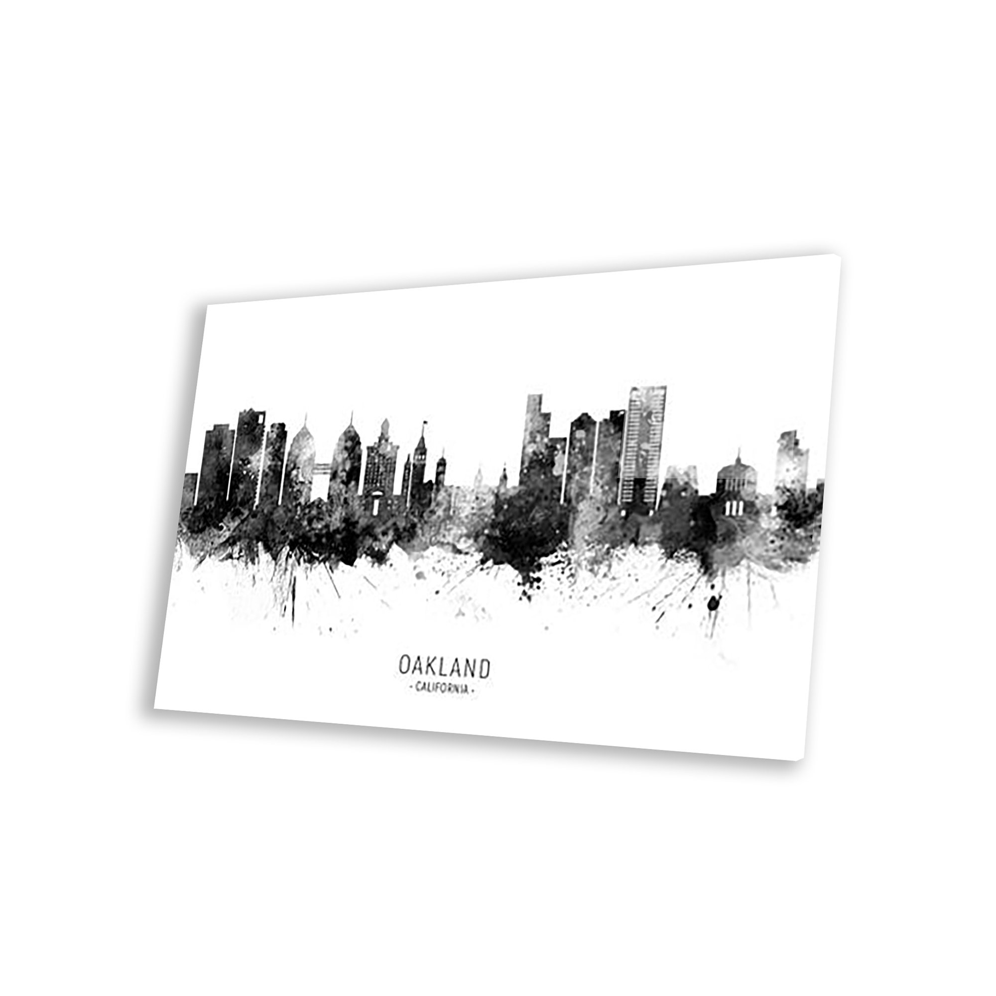 Latitude Run® Oakland California Skyline Name Black And White Print On ...