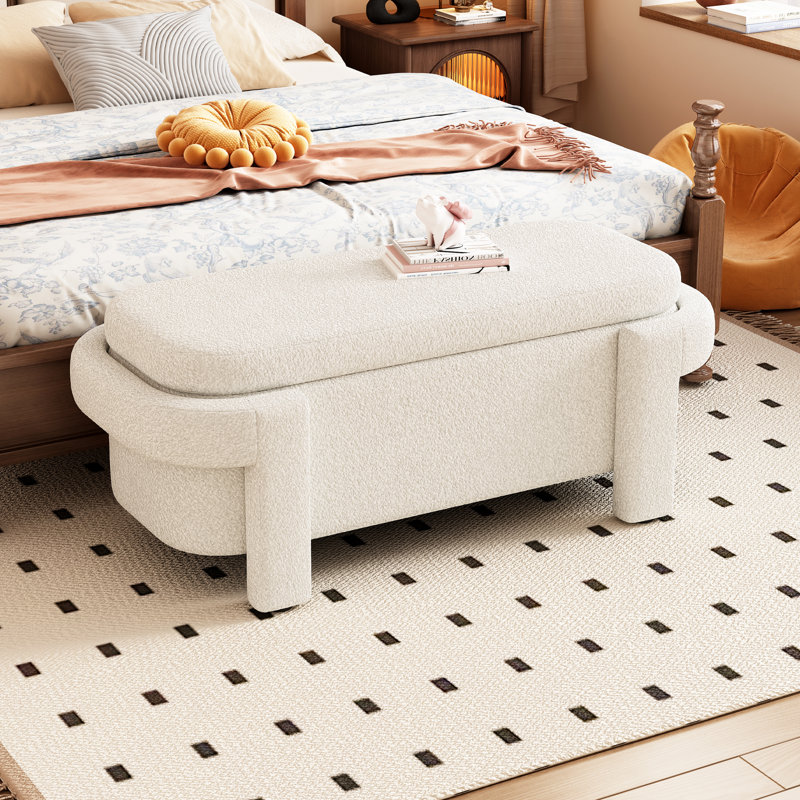 Ebern Designs Modern Storage Ottoman Bench with Ample Storage Space ...