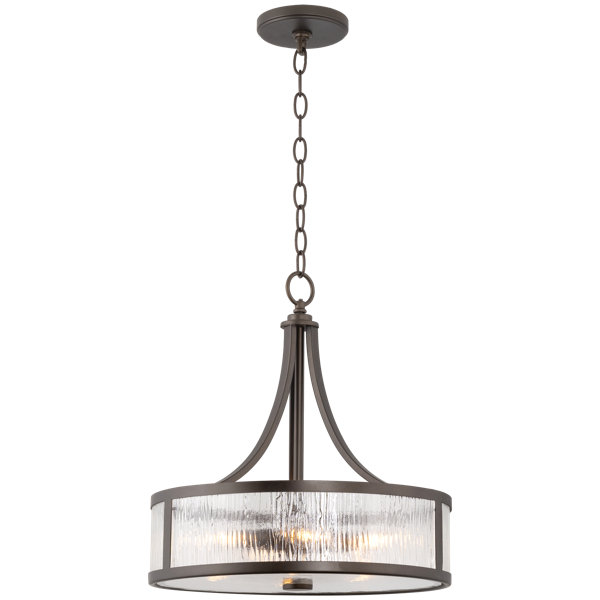 Ebern Designs Gwenneth 4 - Light Dimmable Drum Chandelier & Reviews ...