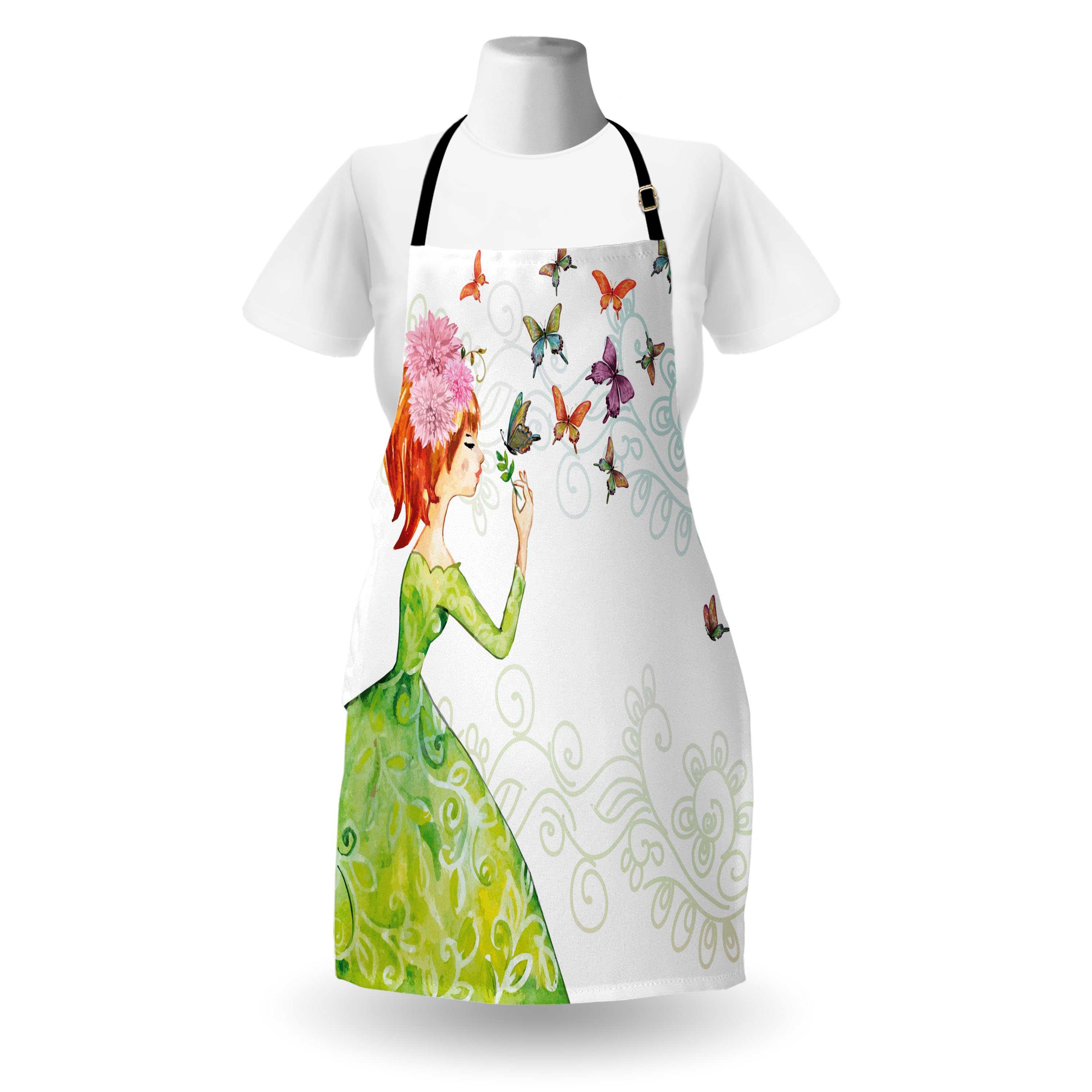 East Urban Home Butterfly Apron, Cooking Gardening, Adult Size, Pink ...