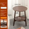 George Oliver Solid Wood Round Side Table With Lower Shelf ...