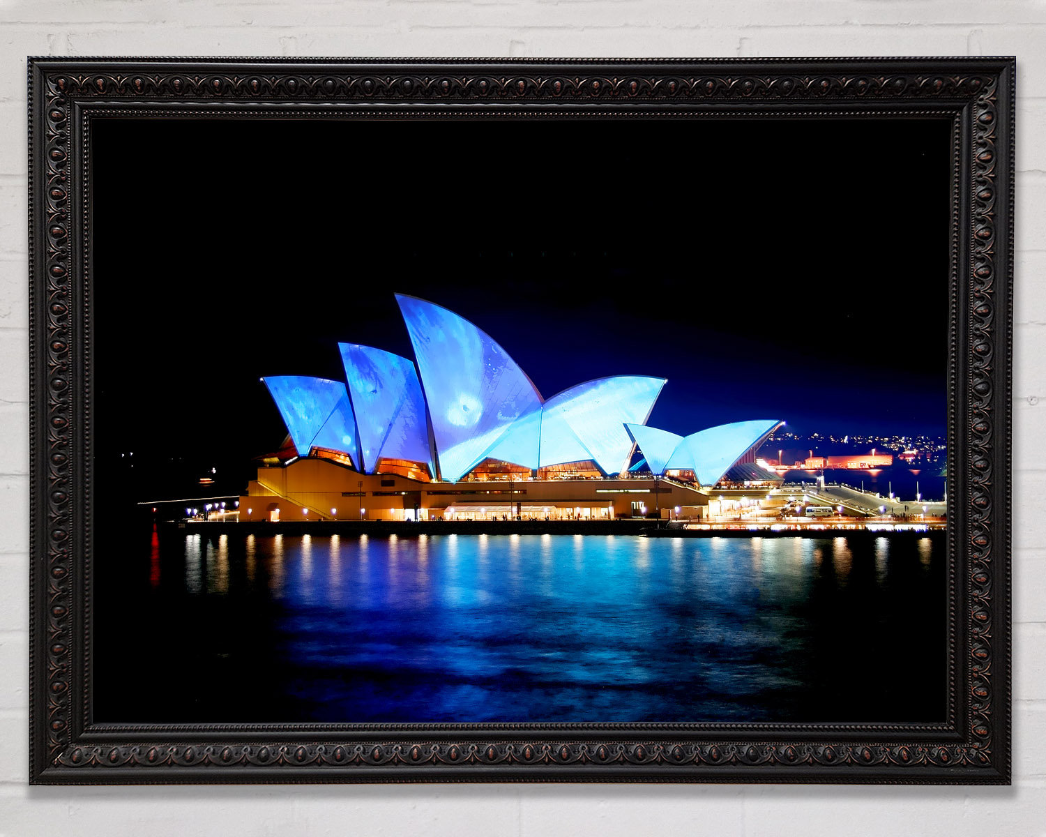 Ebern Designs Sydney Opera House Night Glow - Single Picture Frame Art ...