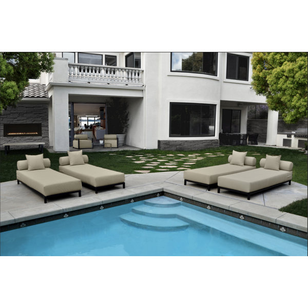 Wrought Studio Gruver Outdoor Powder Coated Steel Chaise Lounge Set ...