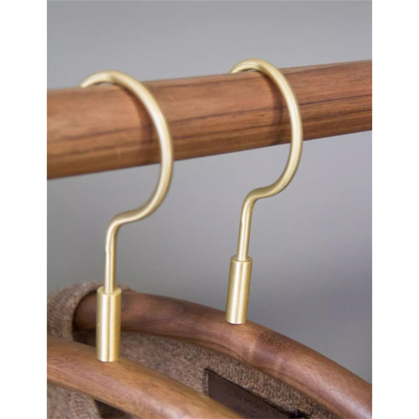 Thrones Designs Solid Wood and Brass Clothes Hanger | Wayfair