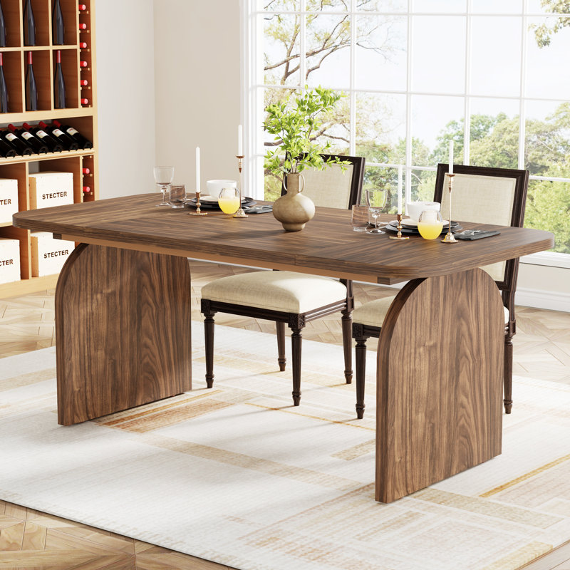 Red Barrel Studio® 63'' L x 32'' W Rustic Dining Kitchen Table ...