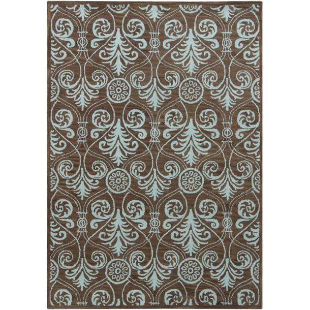 Chandra Gagan Floral Handmade Tufted Wool Yellow/Red/Blue Area Rug ...