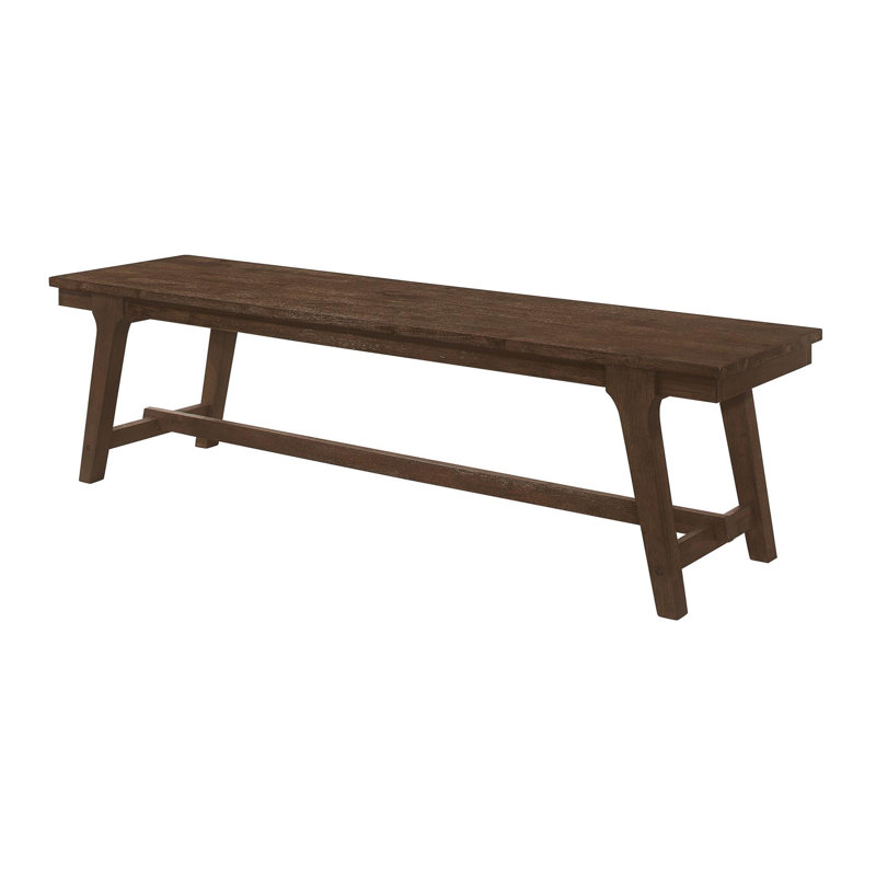Red Barrel Studio® Egons Solid Wood Dining Bench in Brown | Wayfair