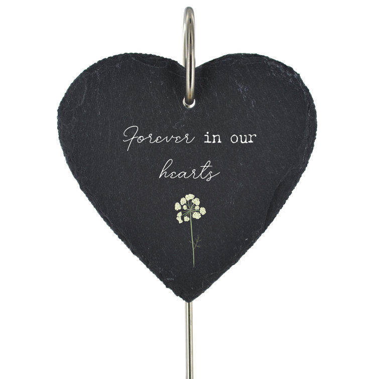 Dakota Fields Bloxham Floral Forever in Our Hearts Heart Slate Marker ...
