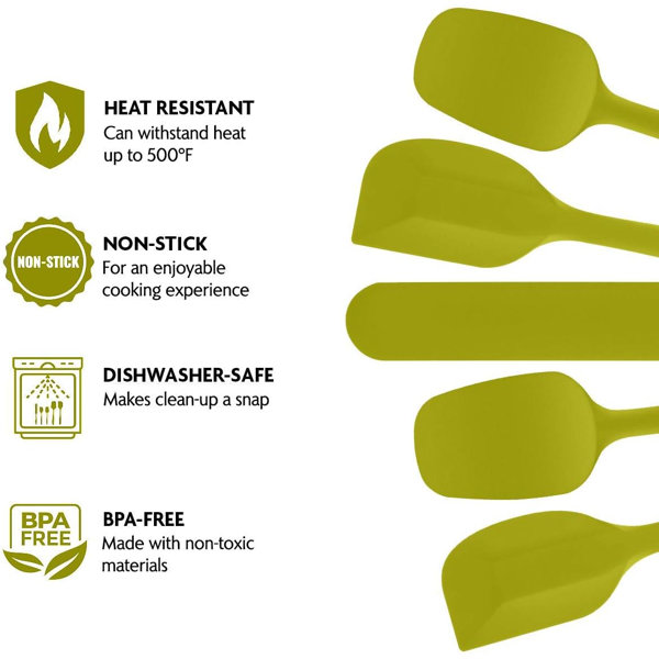 Ovente OVENTE Silicone Spatula , Food Grade Rubber Spatulas Heat ...