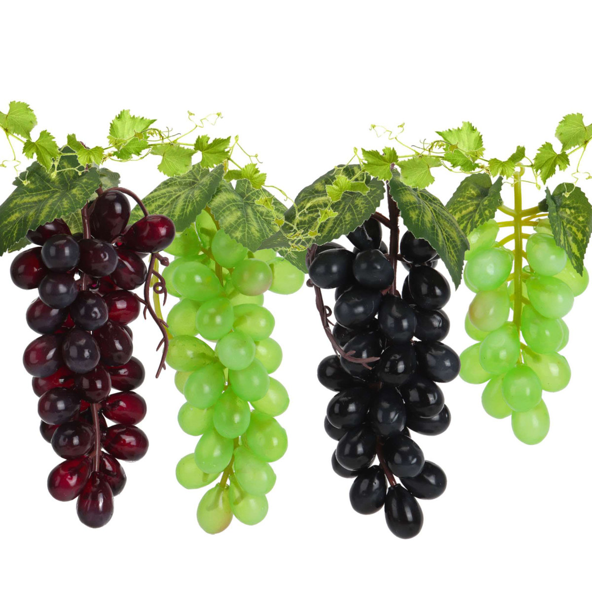 Primrue 4 Bunches Artificial Grapes Fake Fruit Home House Kitchen Party ...