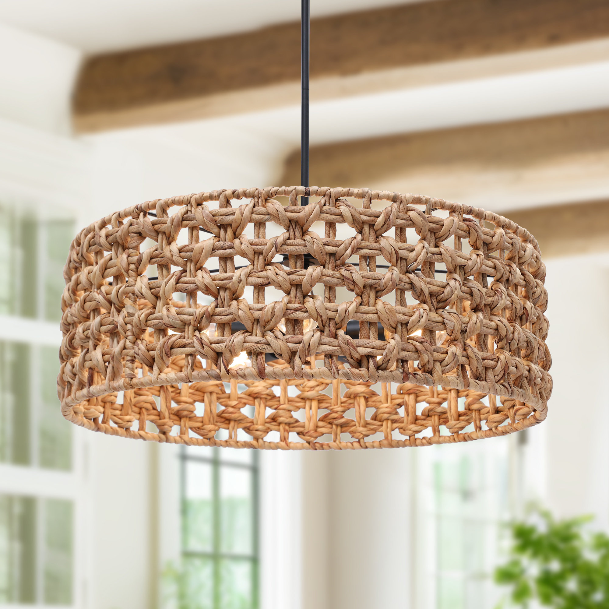 Bay Isle Home™ 5-Light Dimmable 26'' W Medium Drum Modern Farmhouse ...