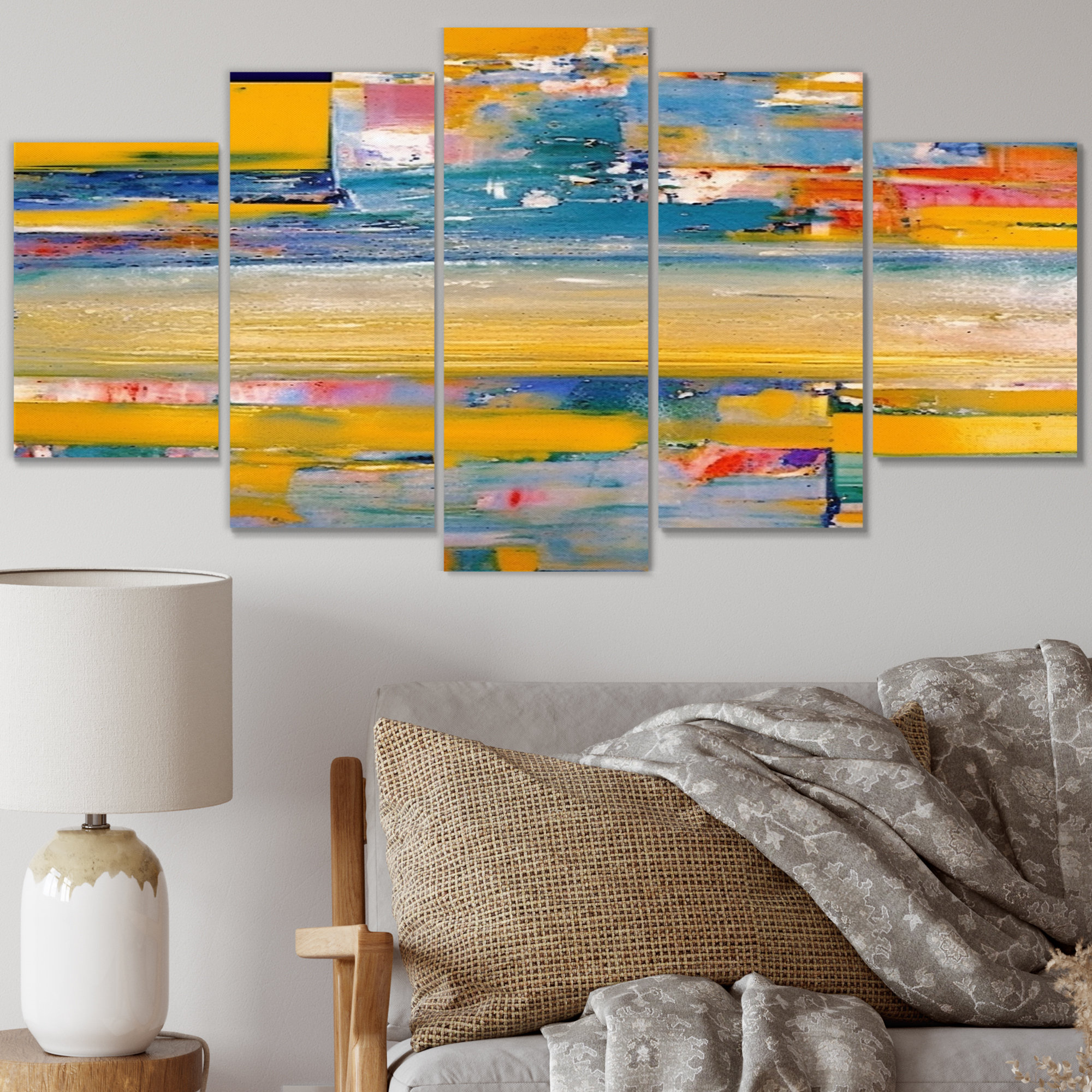 Ivy Bronx Every Little Ocean Sunset Abstract Expressionism - Abstract ...