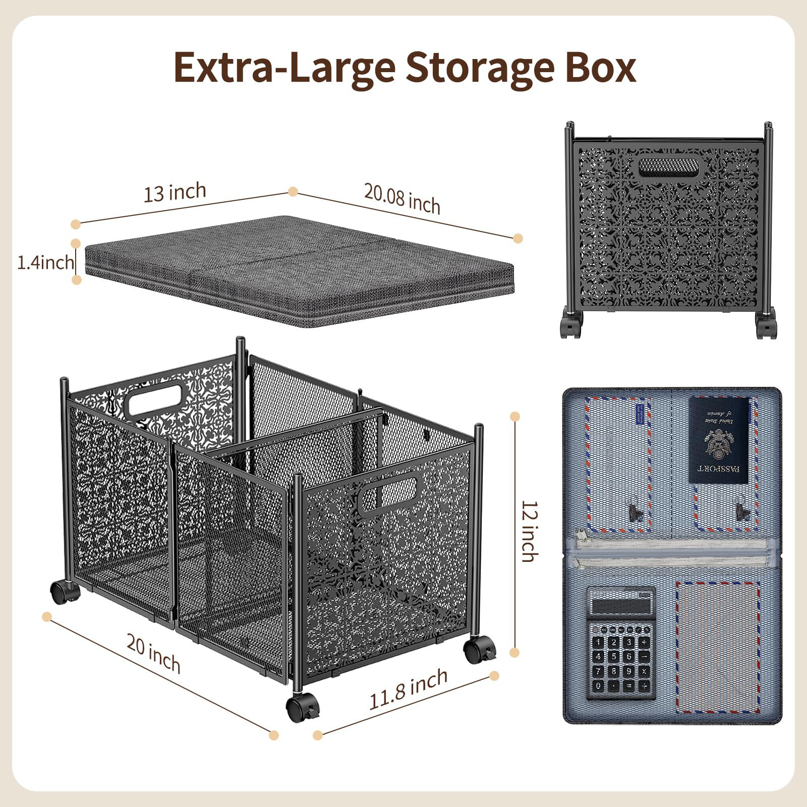 APPENIN WINTER PARK CORP File Organizer Box, Large File Box For Hanging ...