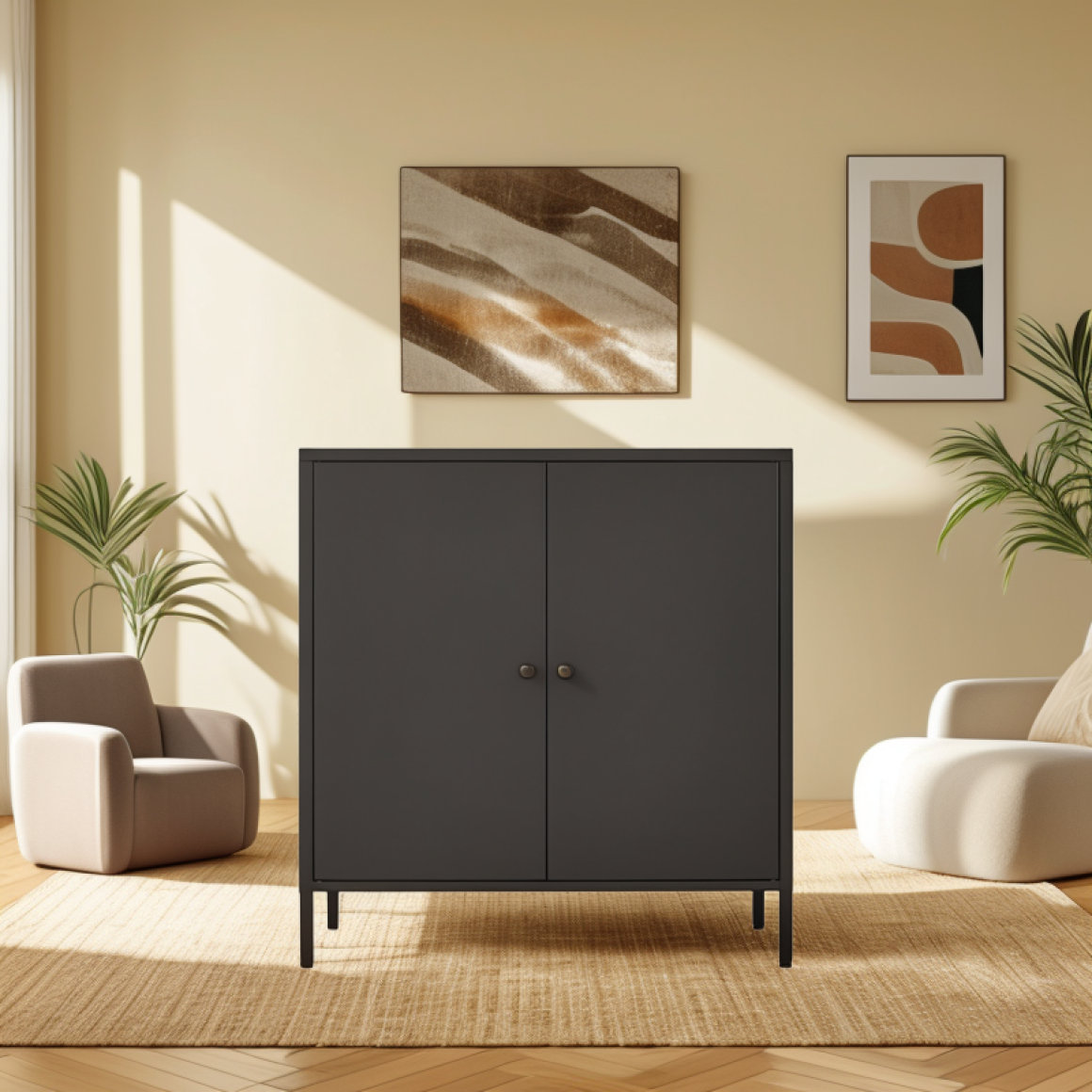 Latitude Run® Kitchen Buffet Server Table Accent Sideboard Cupboard ...