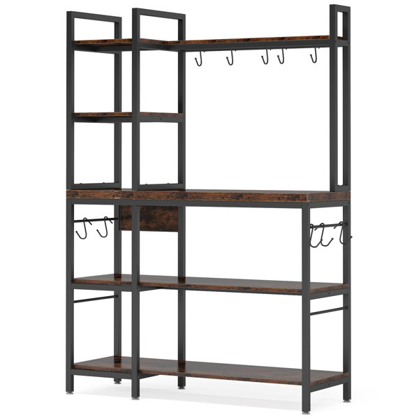 17 Stories 5-tiers Baker's Rack with Hooks for Kitchen & Reviews | Wayfair