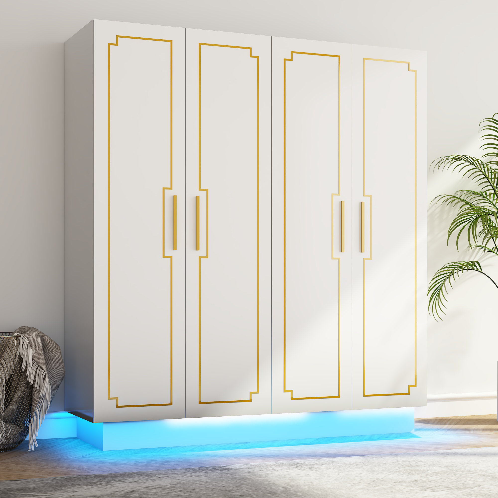 Mercer41 Theatus Manufactured Wood Armoire | Wayfair