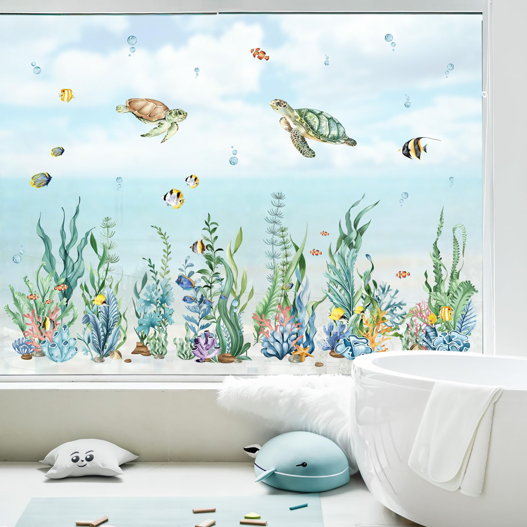 Everly Quinn Summer Under The Sea Seaweed Double Sided Window Clings ...