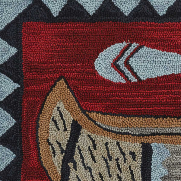 Millwood Pines Wilderness Canoe Hooked Rug | Wayfair