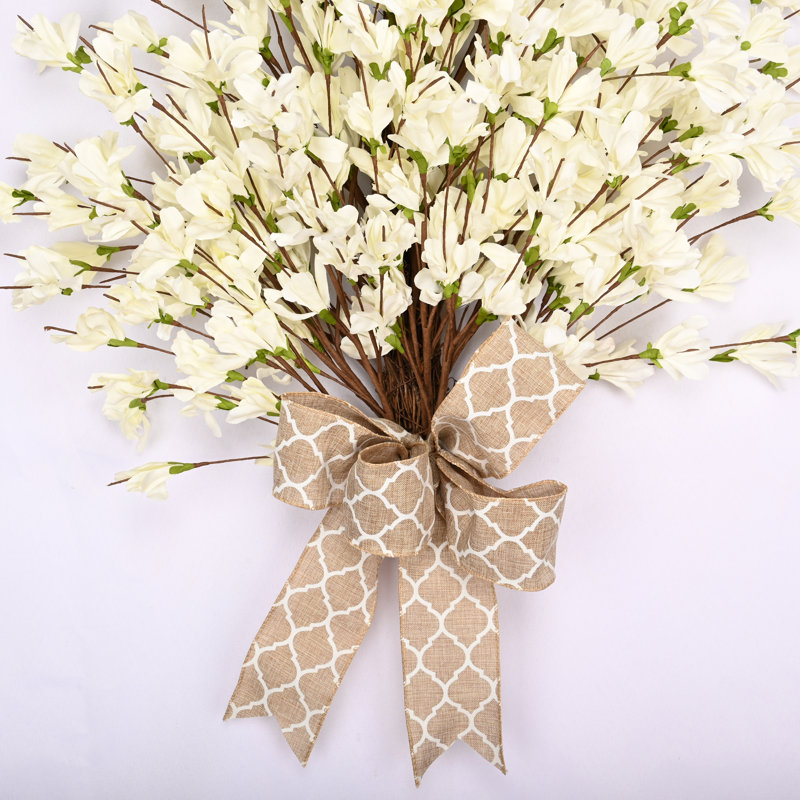 Primrue Forsythia Floral Arrangement Spring Flower Swag | Wayfair