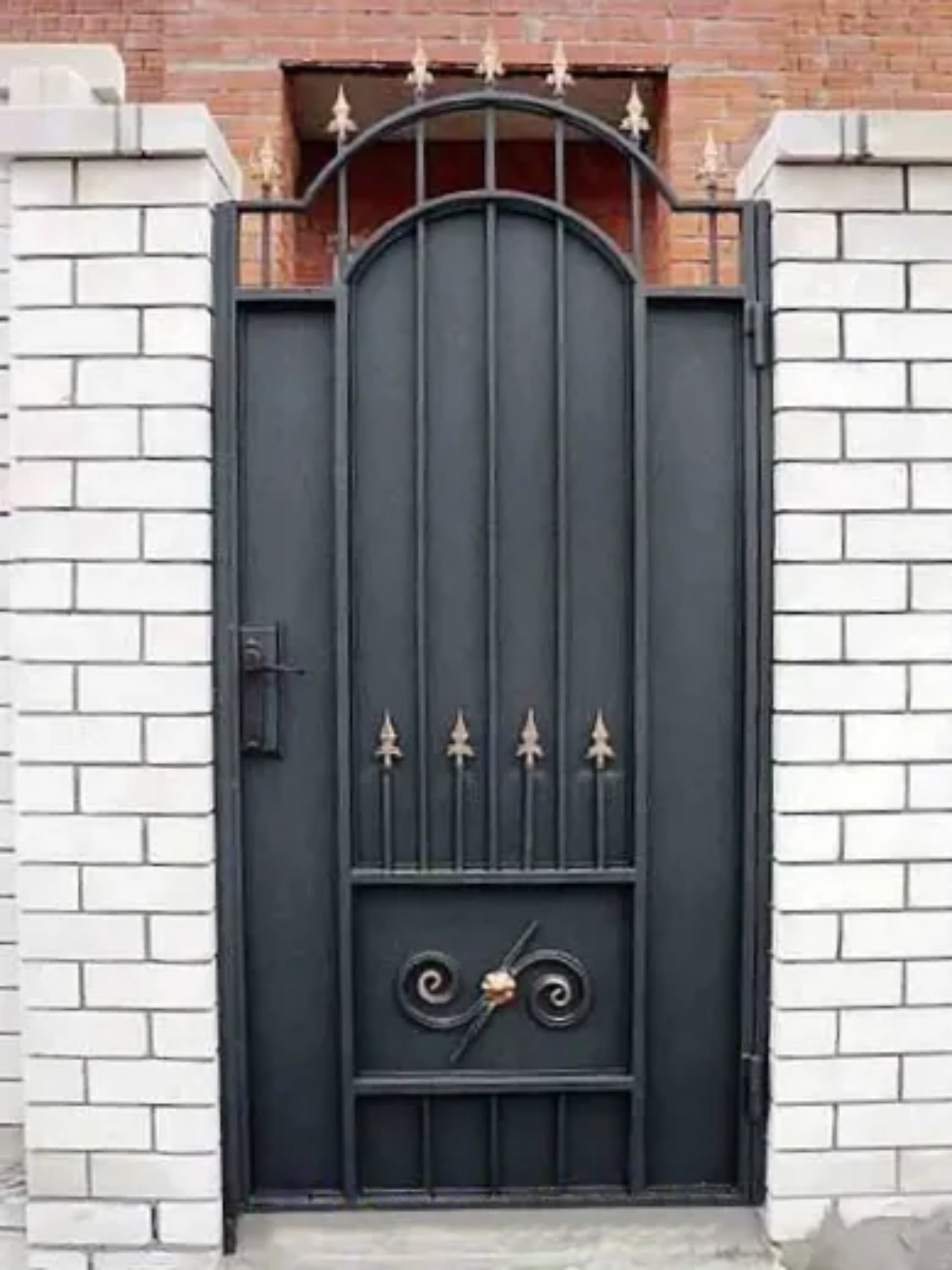 TAIMCO Visual Art Arched Head Metal Entry Gate| Modern Fabrication Back ...