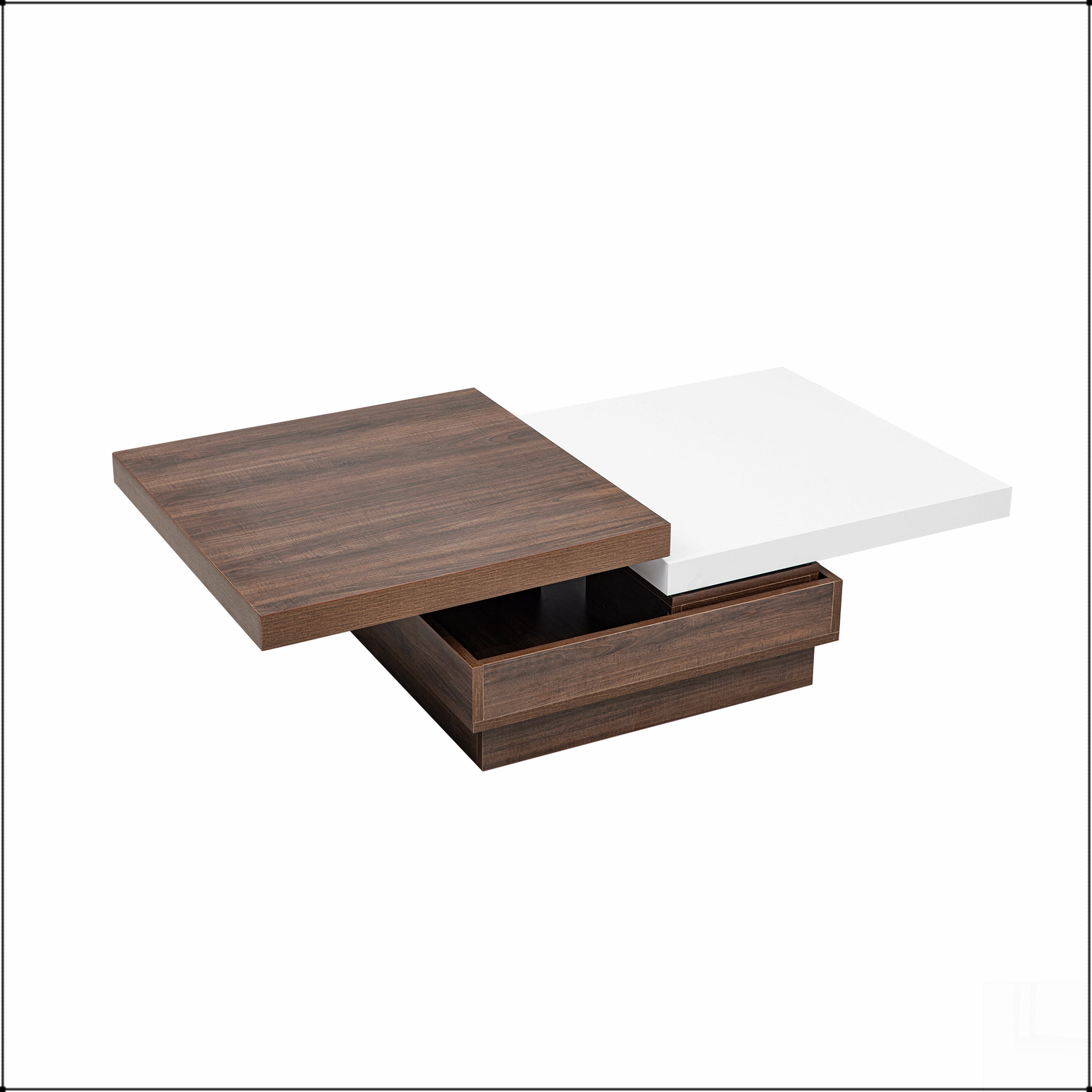 Wrought Studio™ Rotatable Top Coffee Table, Modern Square Coffee Table ...
