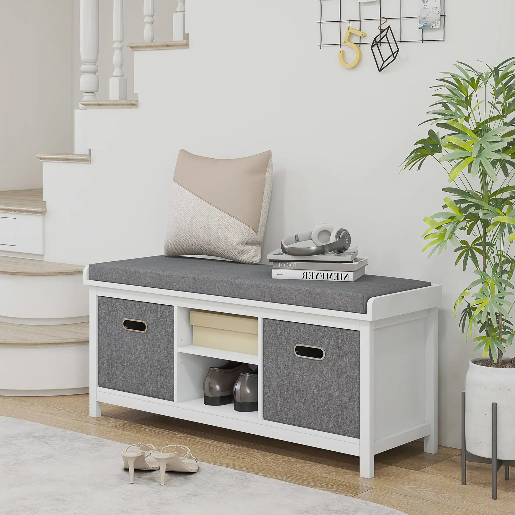Red Barrel Studio® Shoe Storage Bench - Wayfair Canada