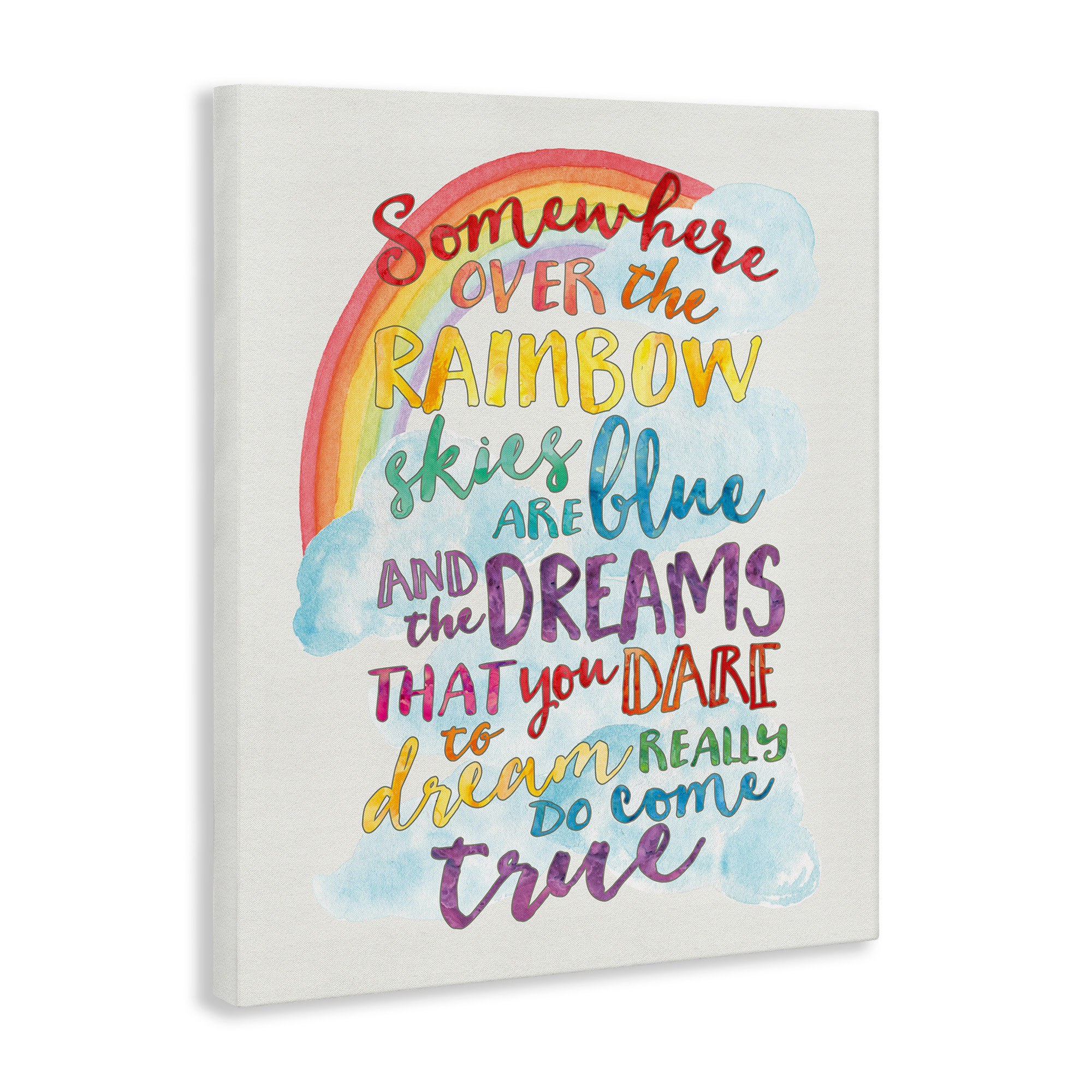 Viv + Rae™ Cambra Somewhere Over the Rainbow with Rainbow Canvas Art & Reviews | Wayfair