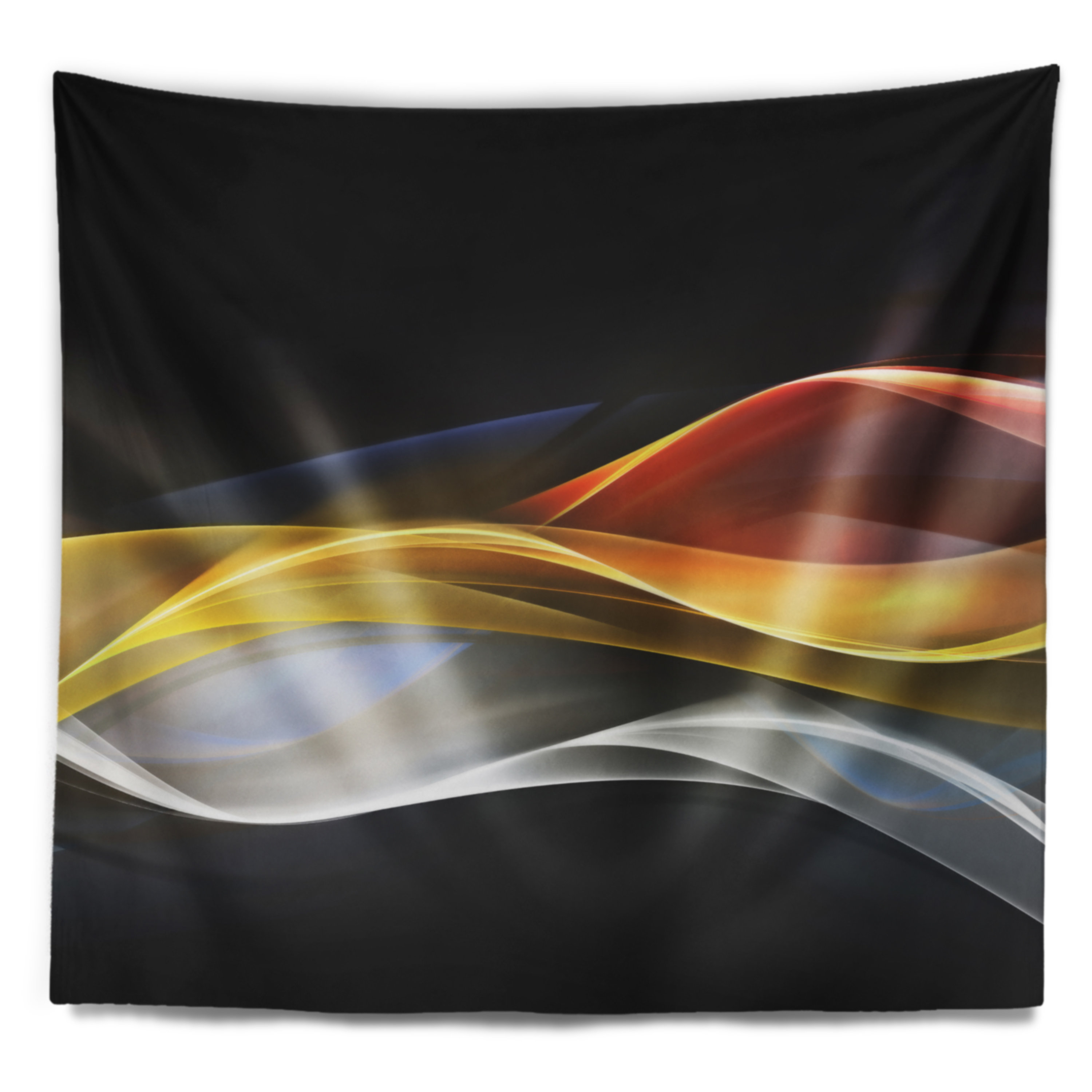 The Twillery Co.® Corwin Abstract 3D Gold Silver Wave Design Tapestry ...