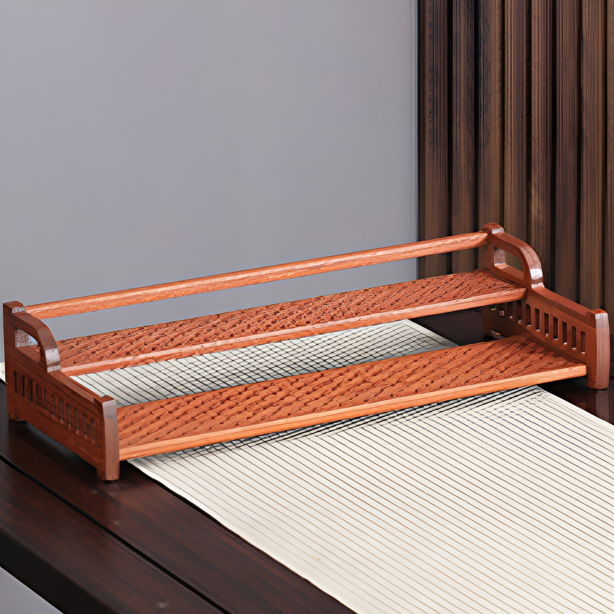 Lark Manor™ New Chinese Solid Wood Tea Cup Holder | Multi Layer Storage ...